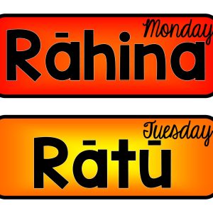 Maori Days of the Week – Nga Ra o te Wiki