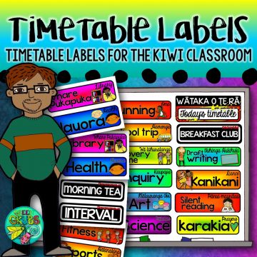 Timetable Labels {For daily class routines in NZ}