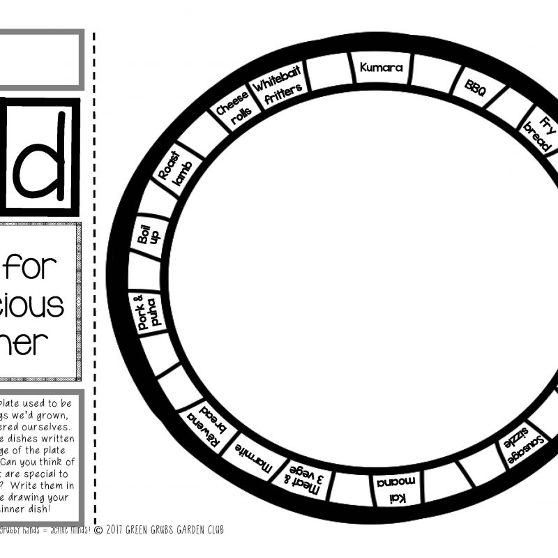 D = DINNER & DESSERT {Kiwiana Themed ‘Make & Take’ Alphabet Set}