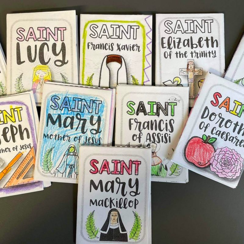 Catholic Saints Feast day mini booklets