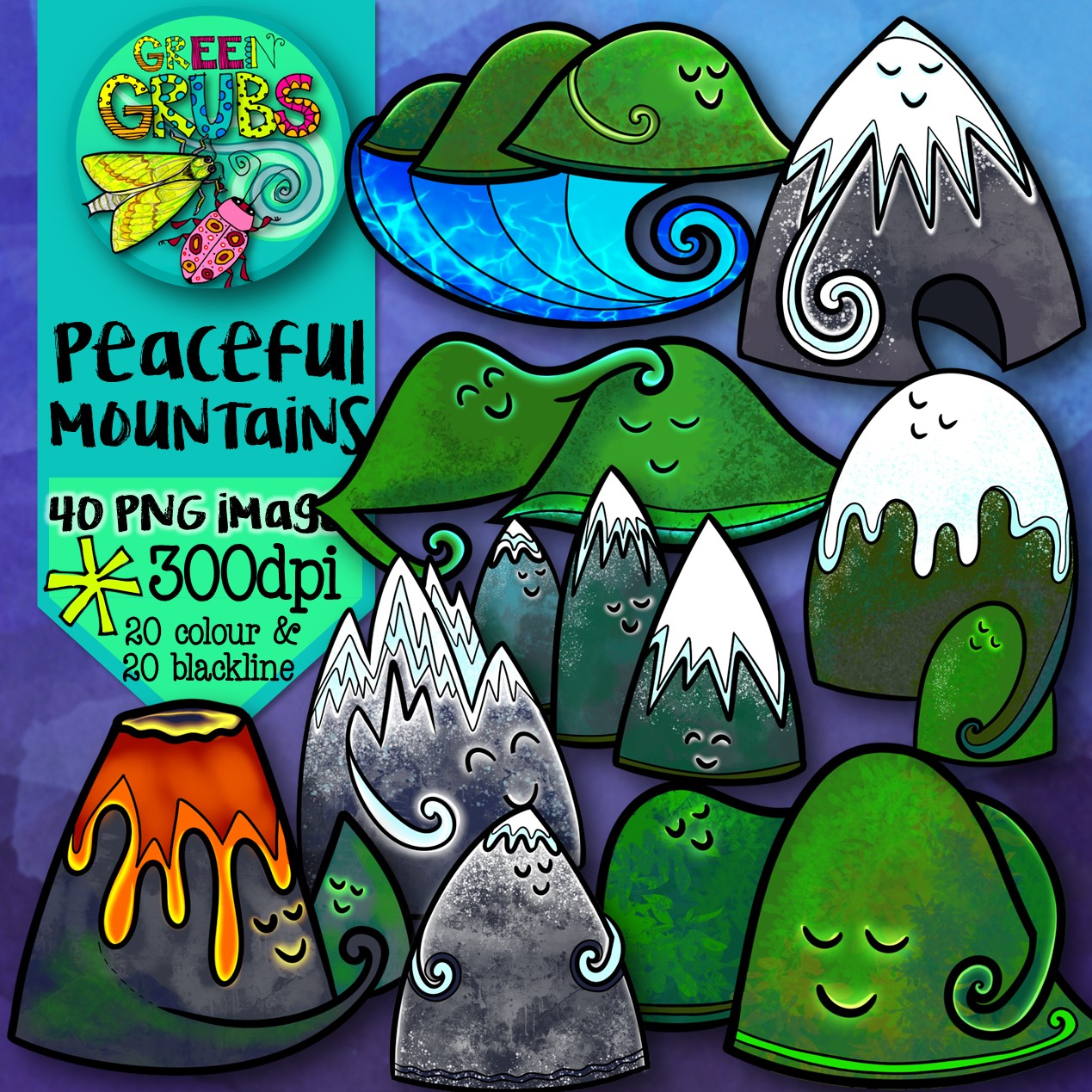 Mountain Clip Art (Peaceful)